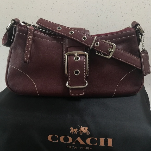Coach | Bags | Coach Leather Cross Body Buckle Purse Bag Hobo New ...
